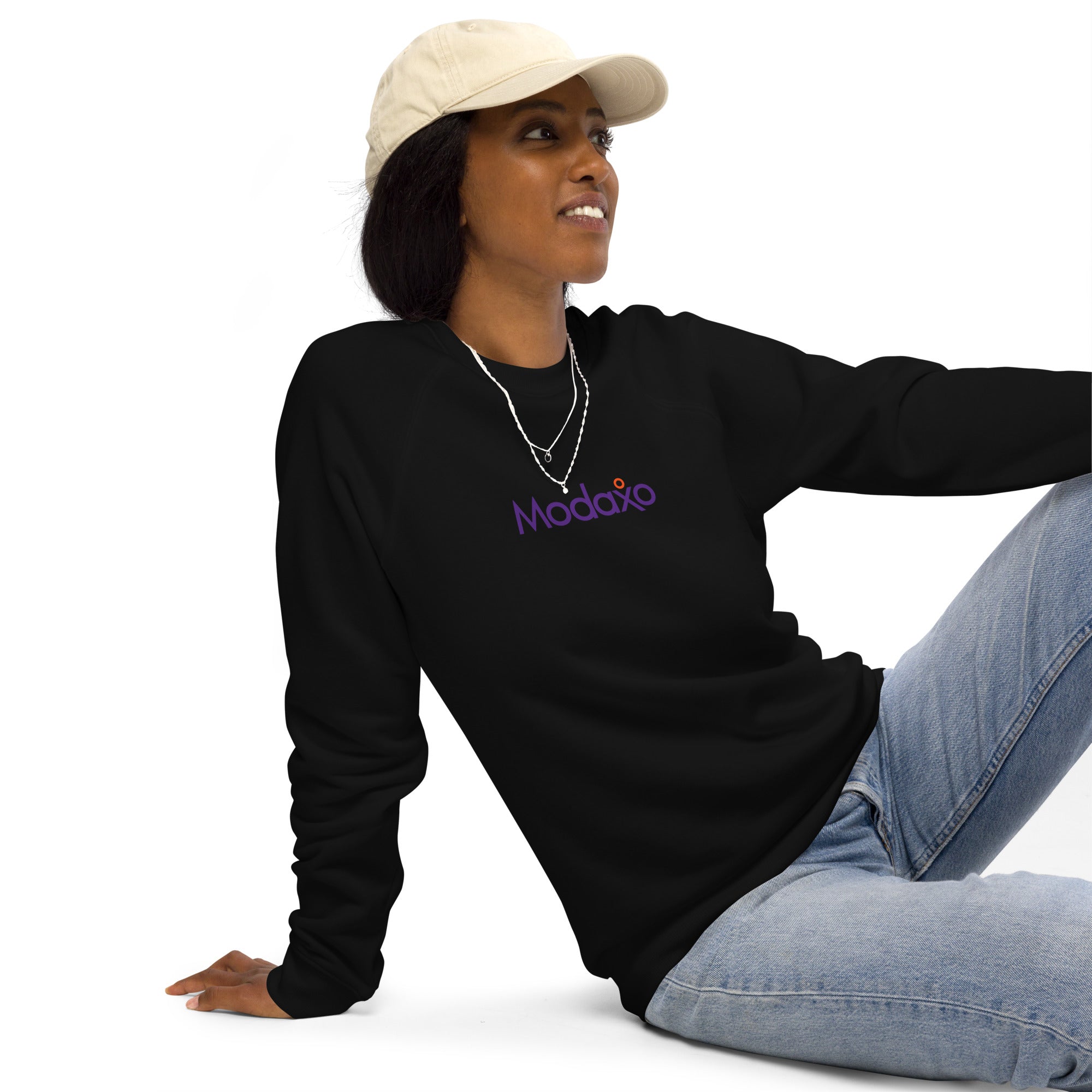 Modaxo - Unisex Organic Raglan Sweatshirt – Modaxo Swag Store by Merchloop